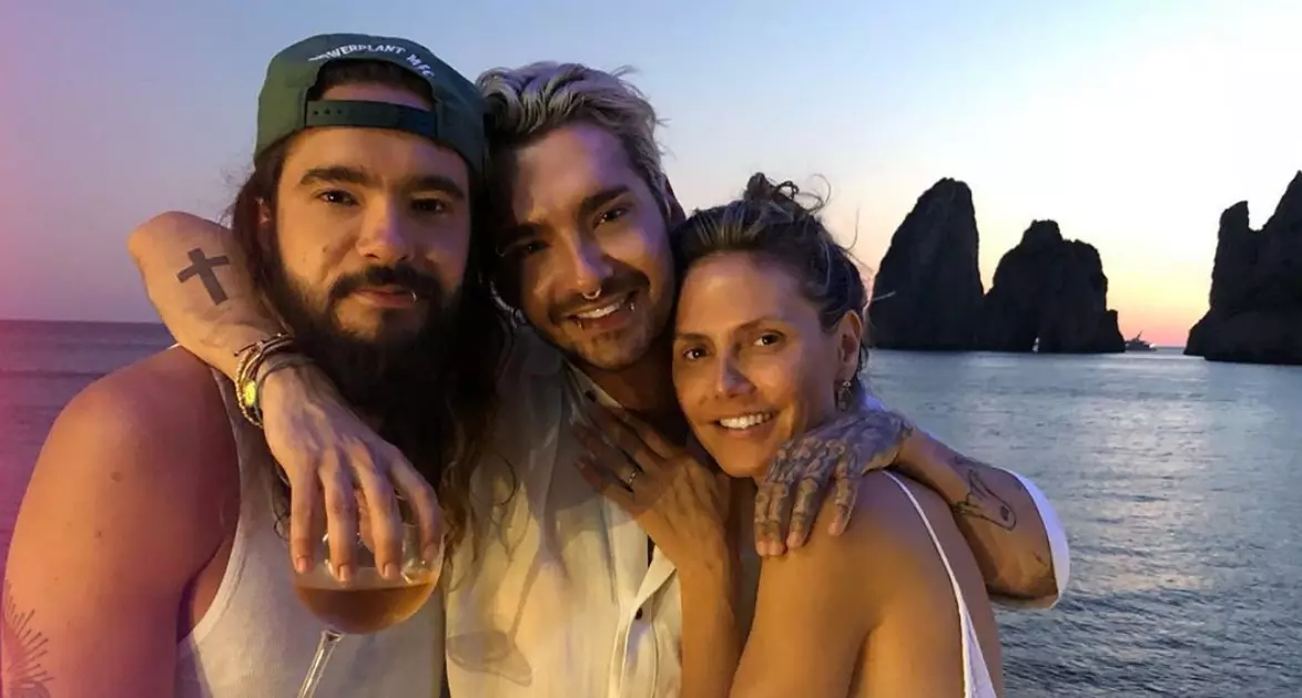 Heidi Klum ngagungkeun ulang taun Tom Kaulitz sareng Bill Kaulitz