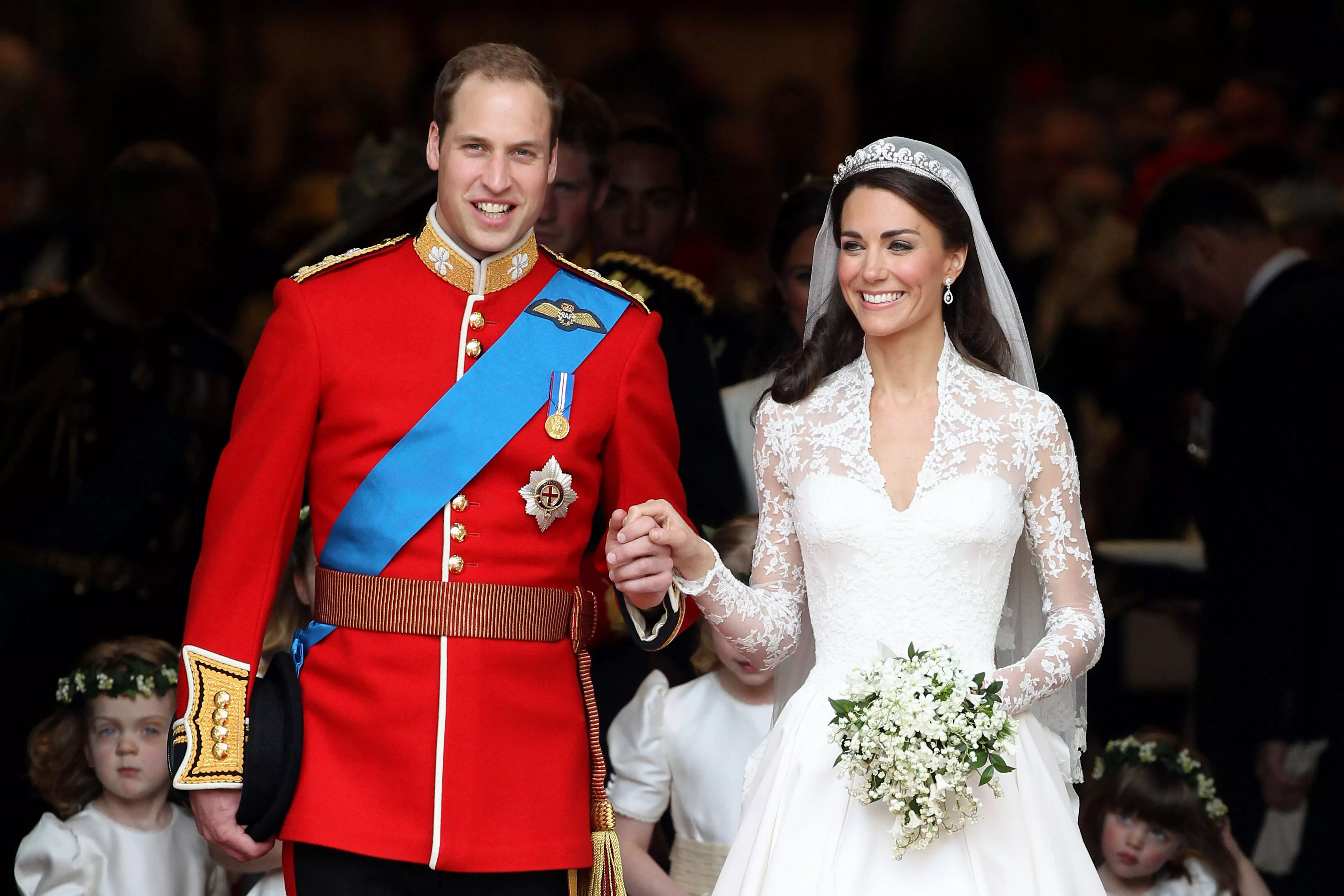 kate middleton princo william geedziĝo getty bildoj