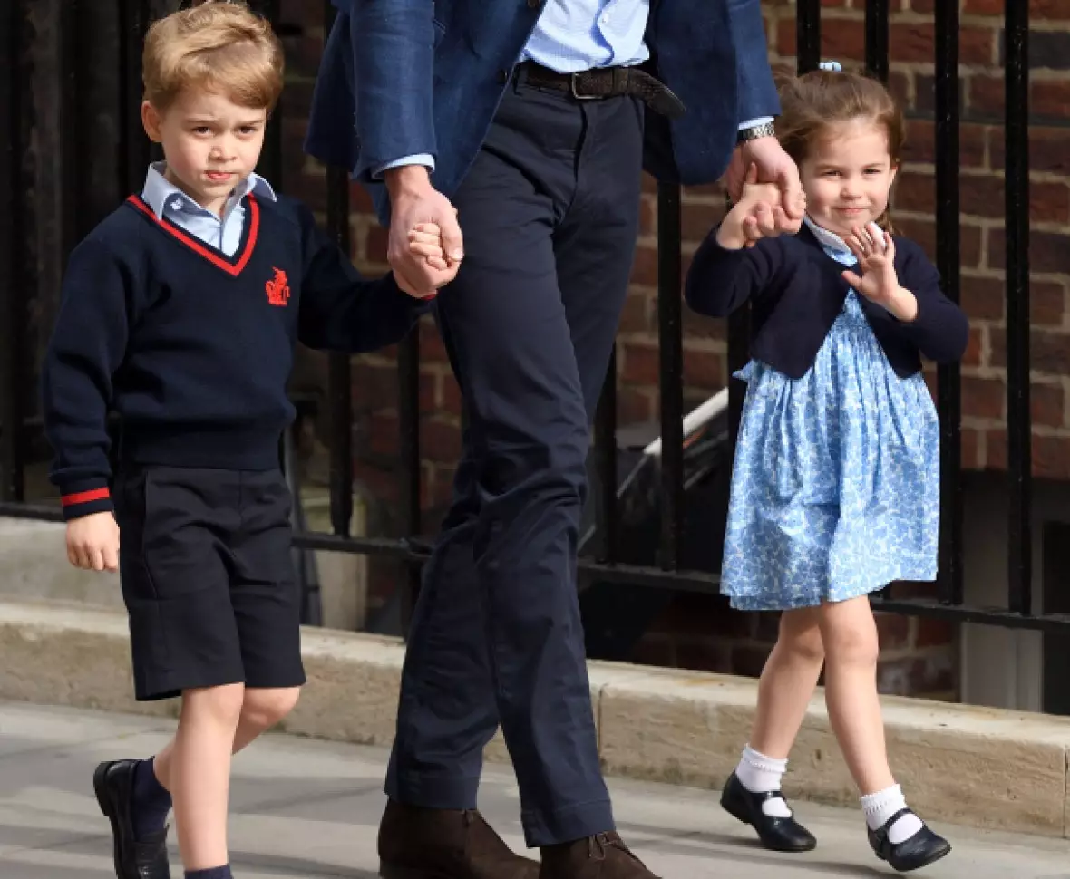 imaxes getty do príncipe george da princesa charlotte