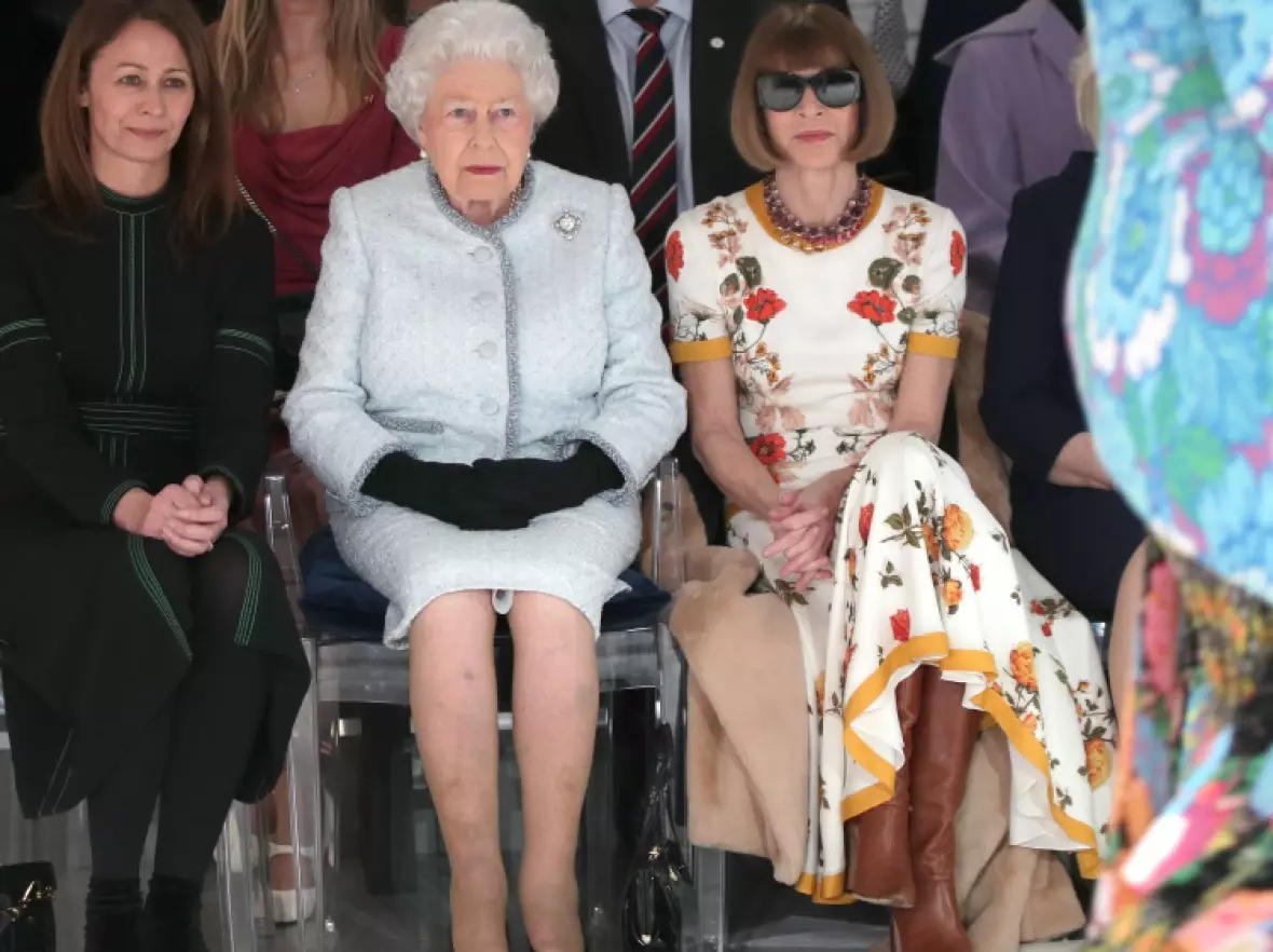 queen elizabeth london fashion week getty images