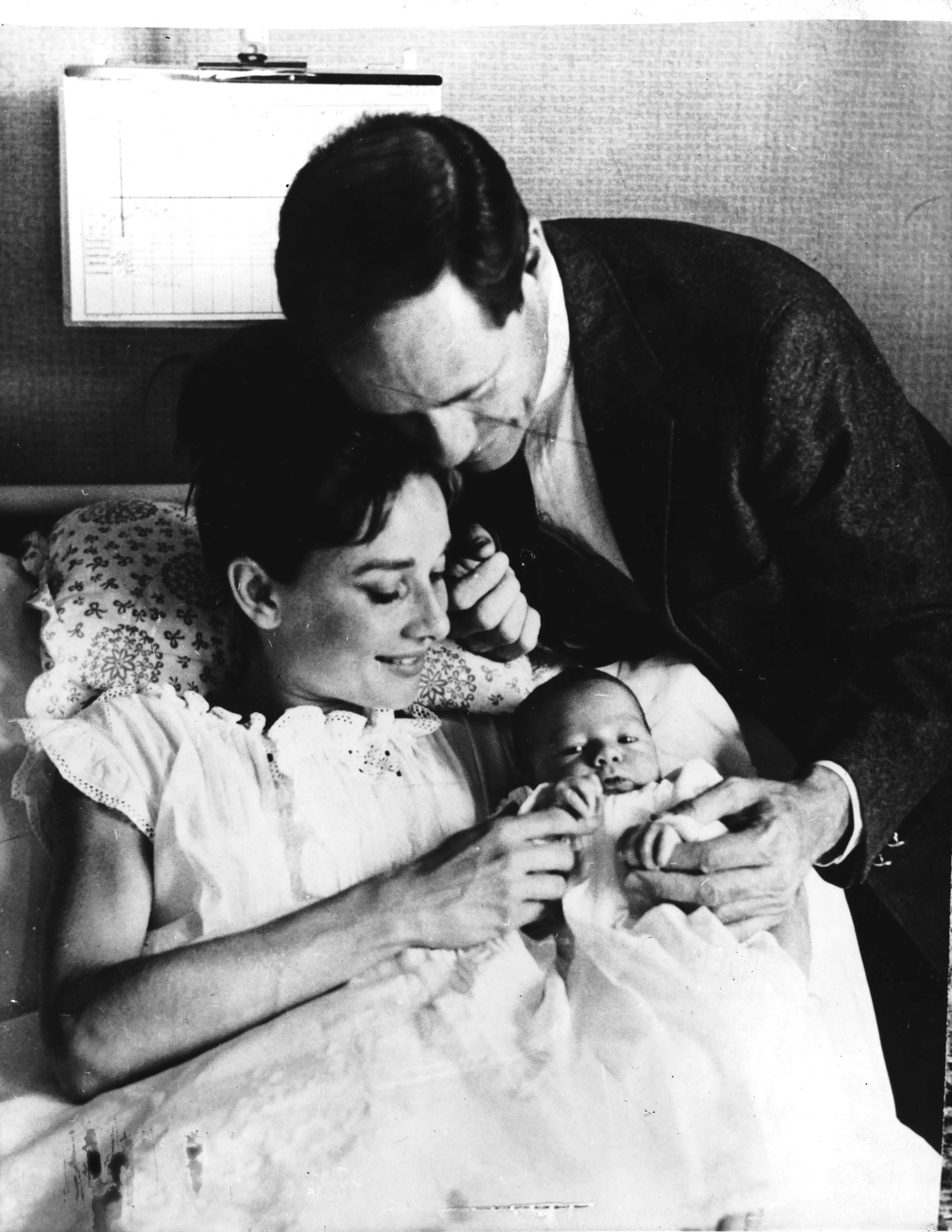 Audrey Hepburn, Mel Ferrer, Sean Ferrer