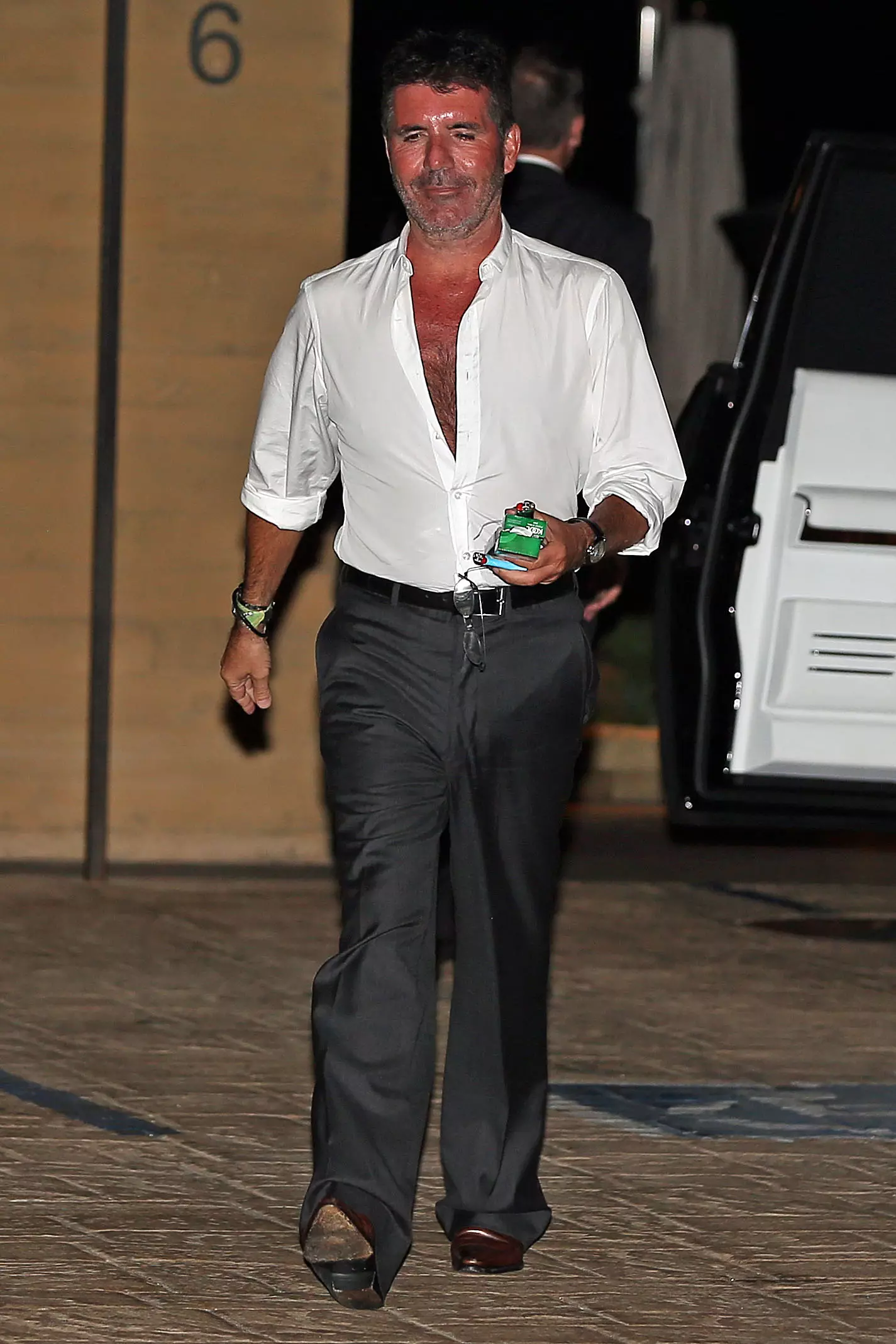 Simon Cowell vier sy 60ste verjaardag by Nobu in Malibu