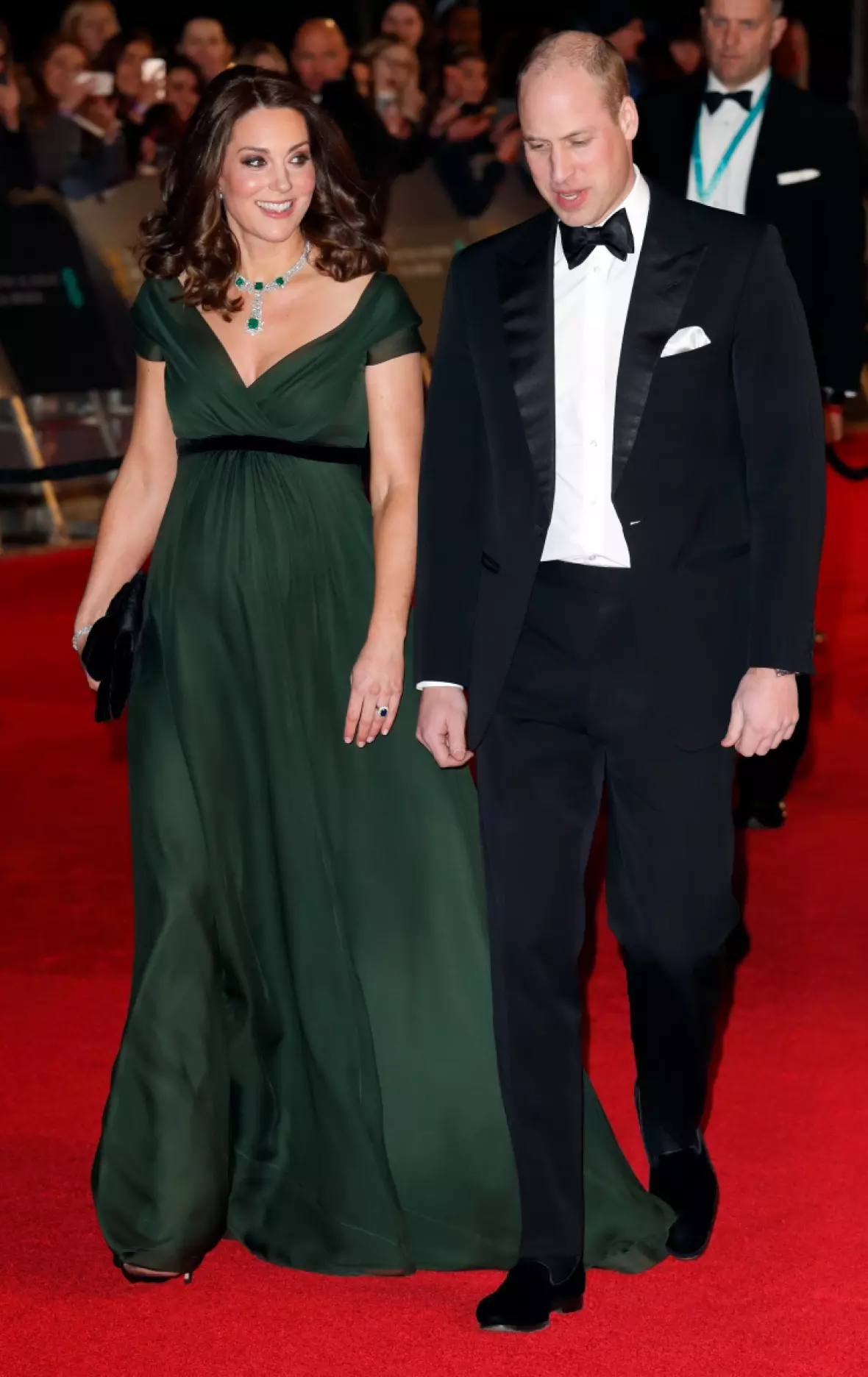 kate middleton baftas 2018 klänning prins william