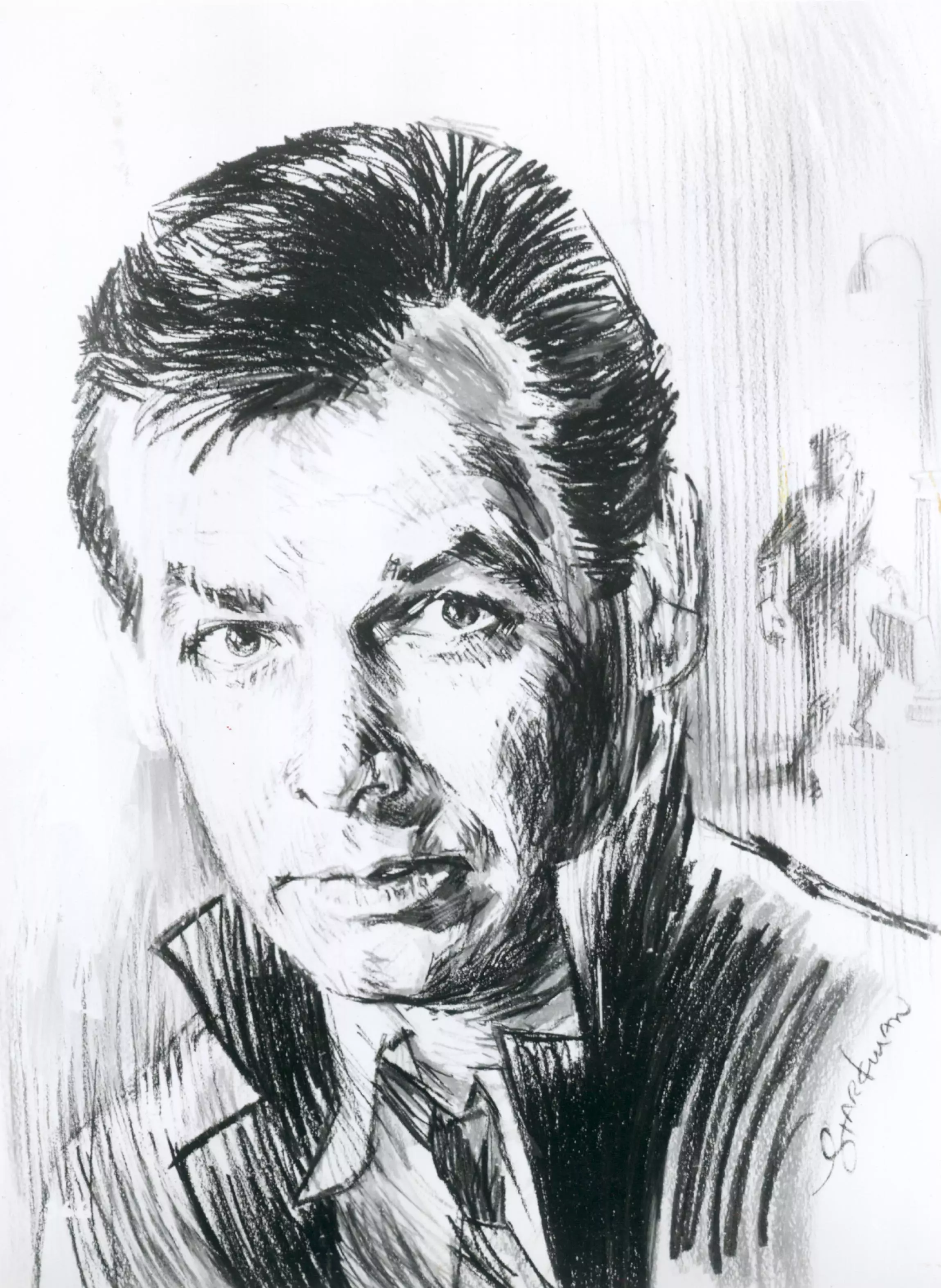 david-janssen-the-fugitive-drawing