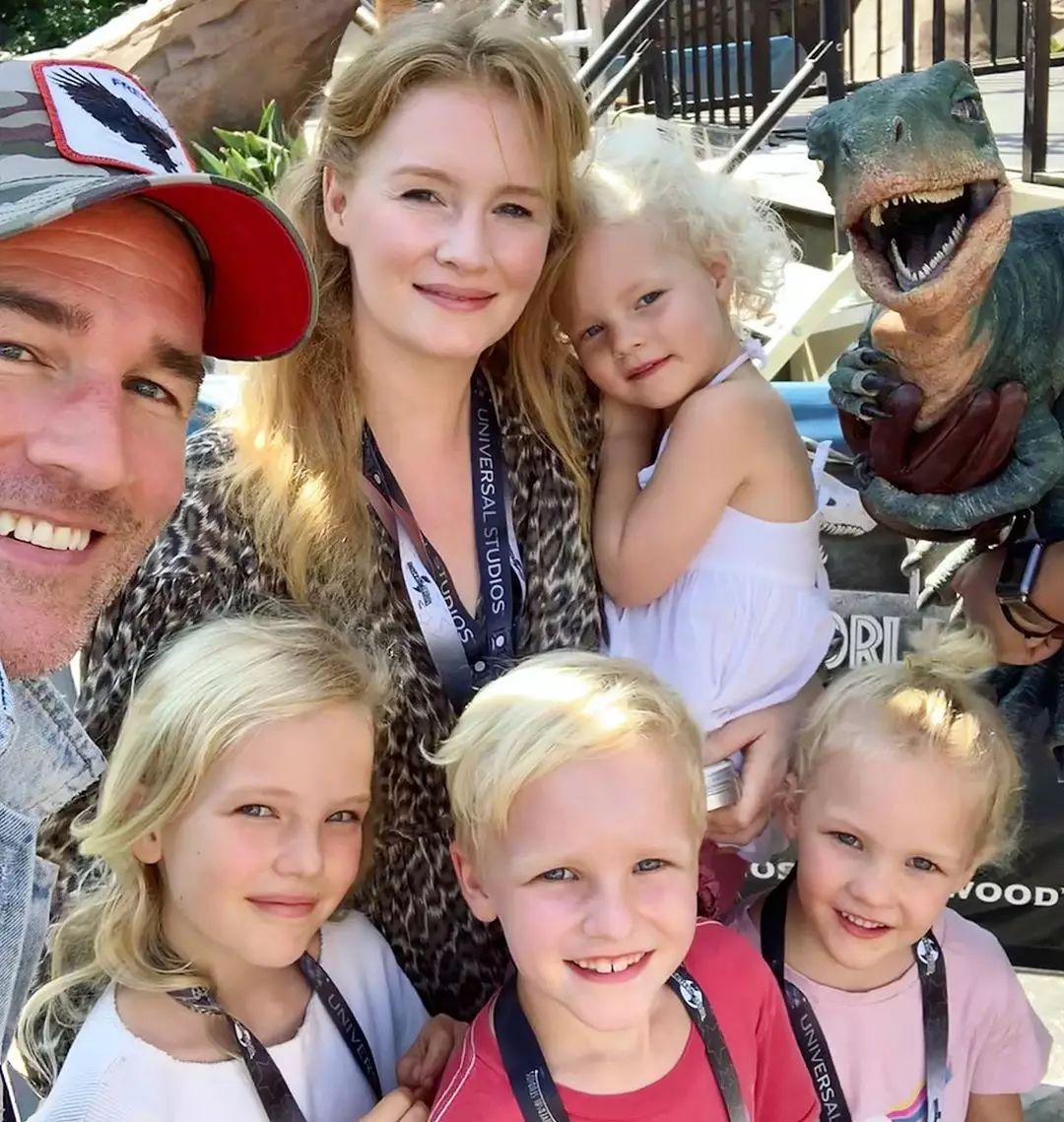 James Van Der Beek ak fanmi li