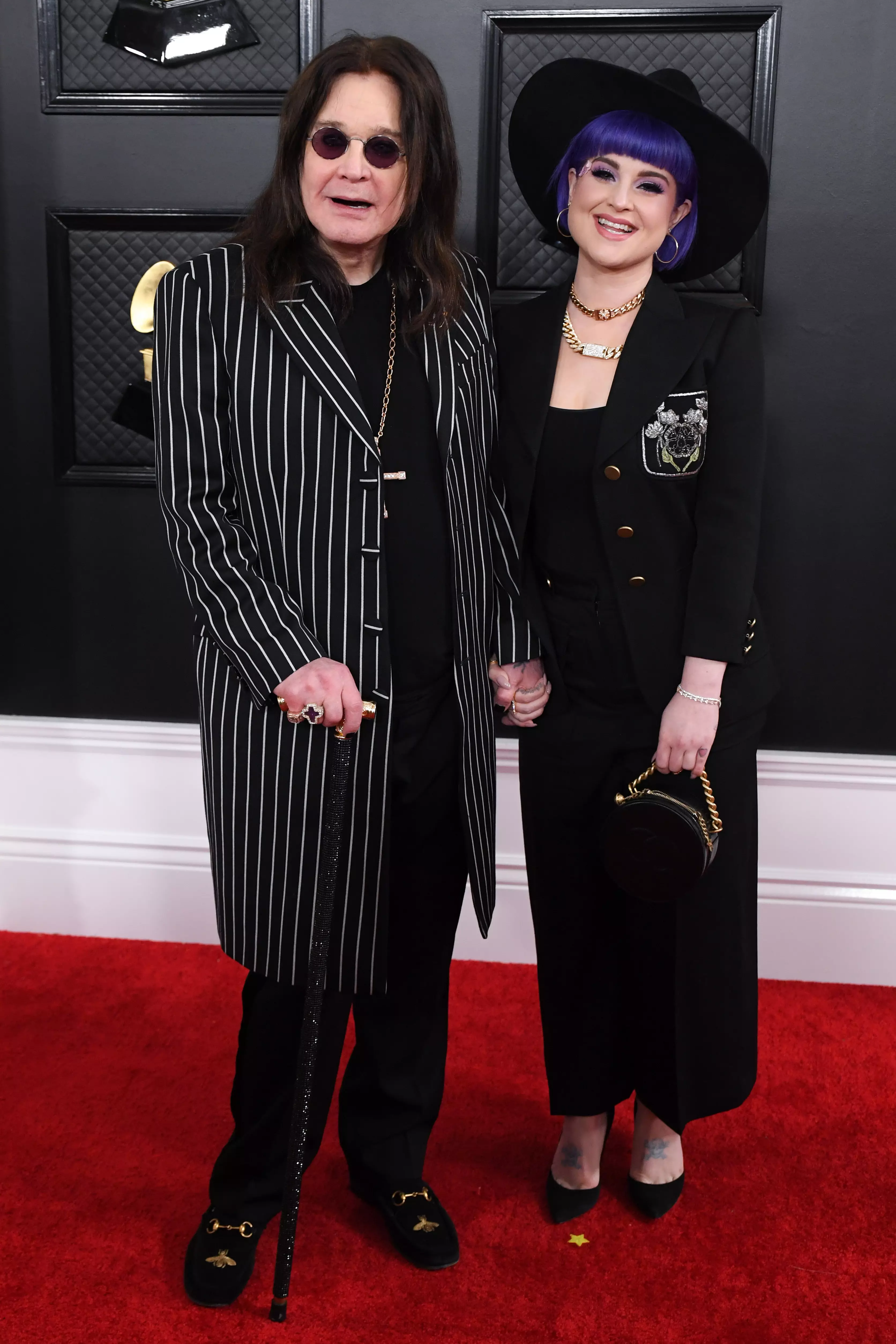 Ozzy Osbourne u Kelly Osbourne fit-Tapit l-Aħmar tal-Grammys 2020