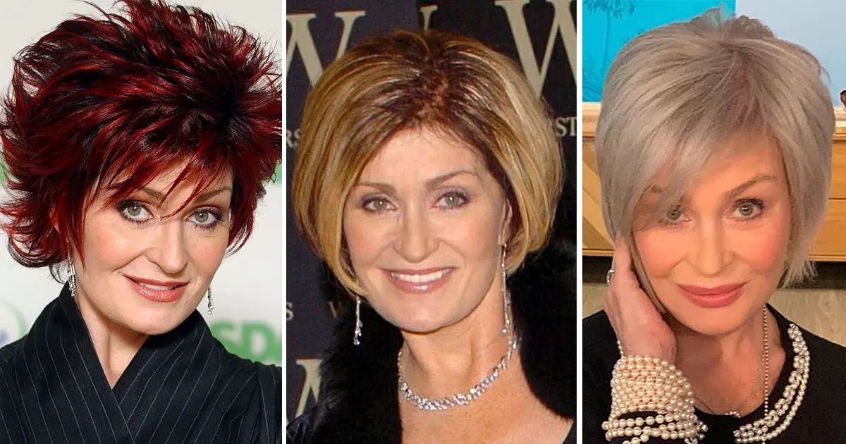 Cortes de pelo e cores de cabelo de Sharon Osbourne: vermello, loiro e moito máis