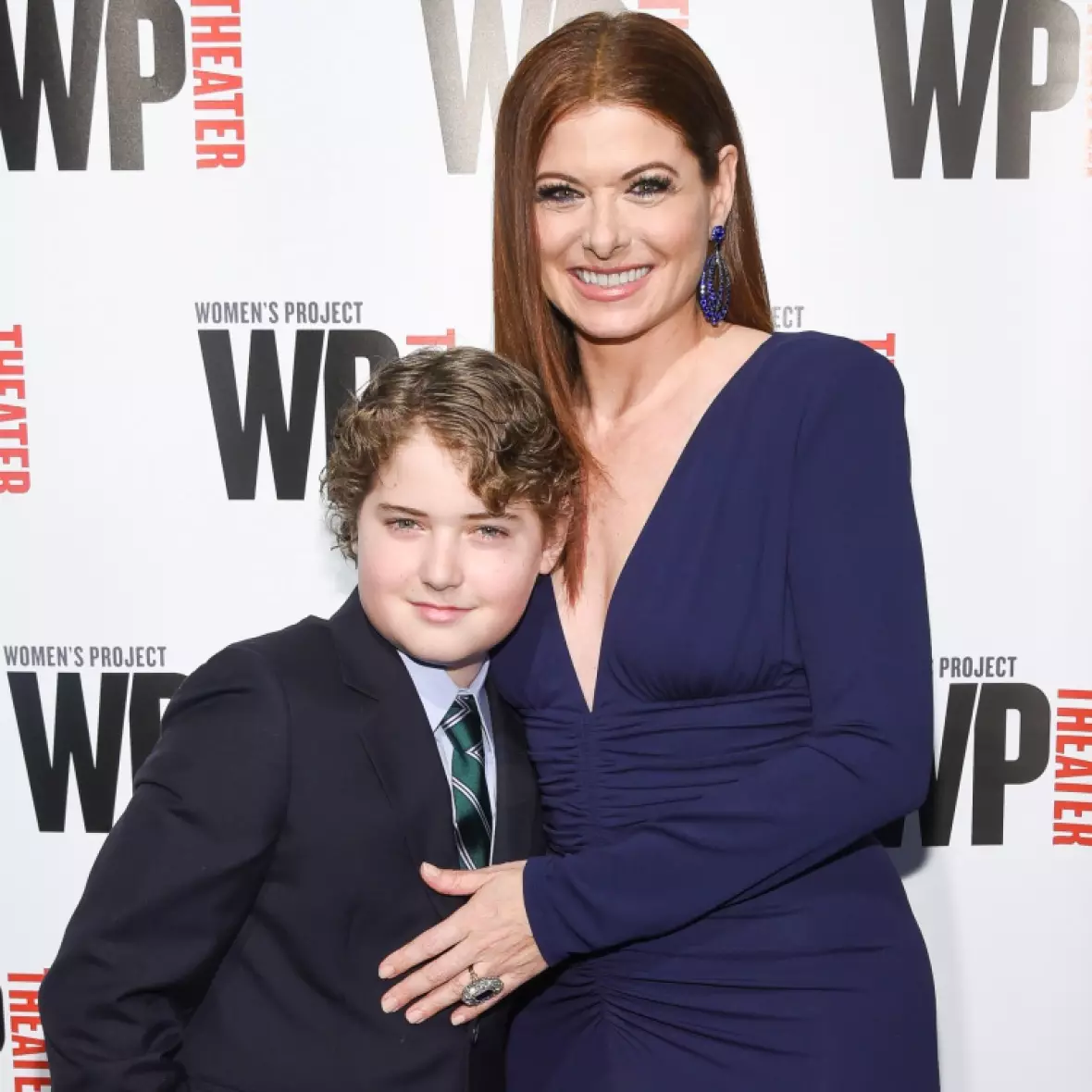 debra Messing en haar zoon