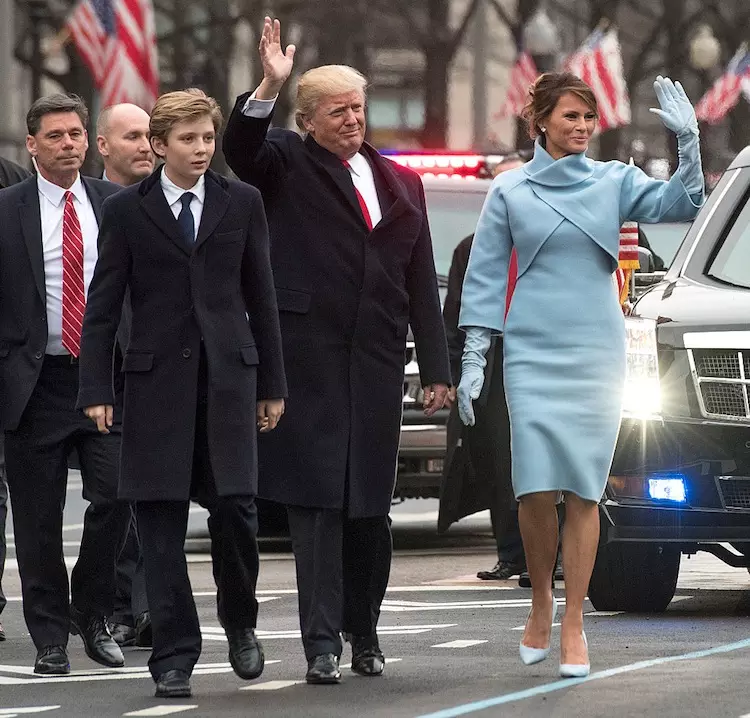 Donald, Barron, Melania trump – Getty