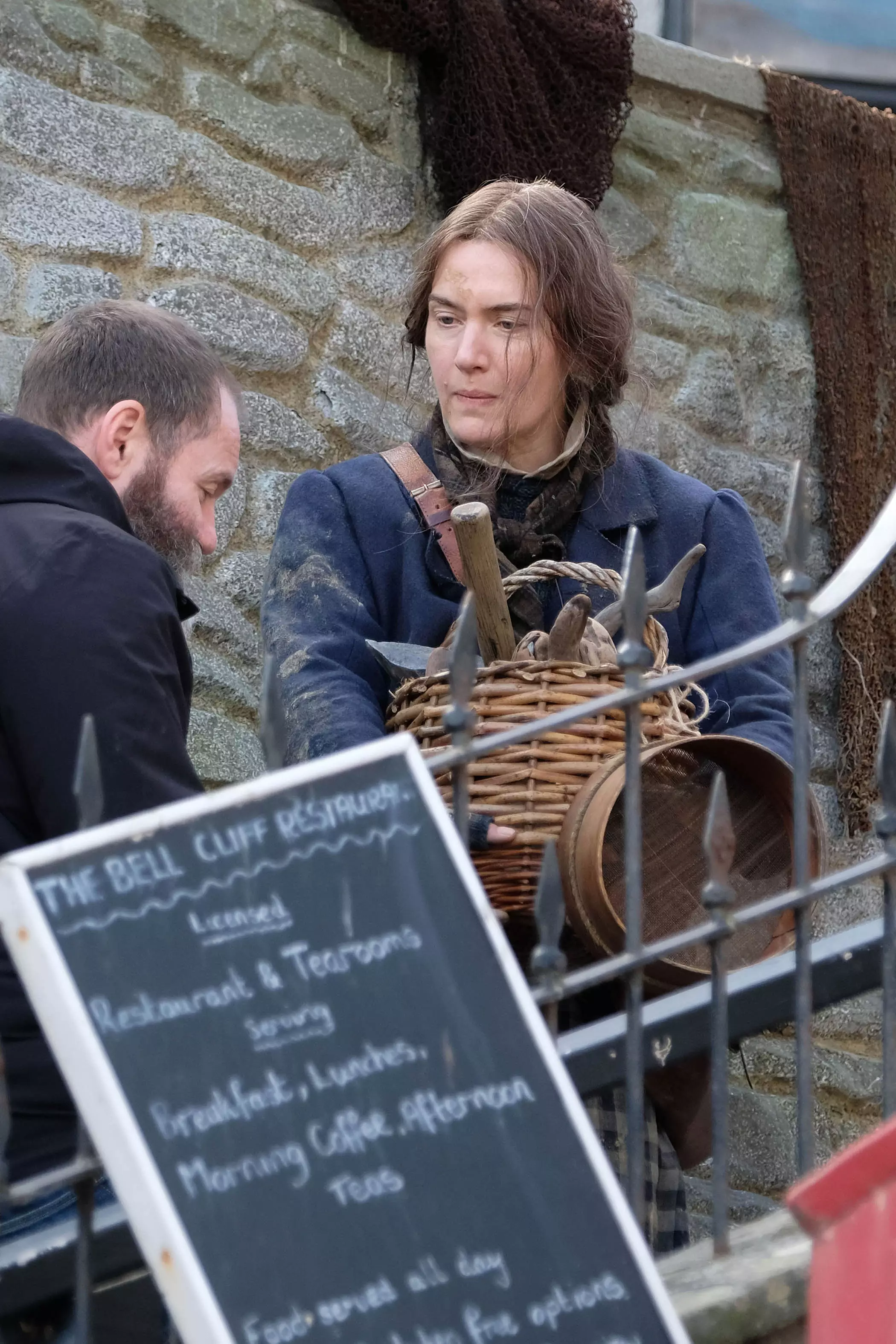 Kate Winslet Filming Ammonite