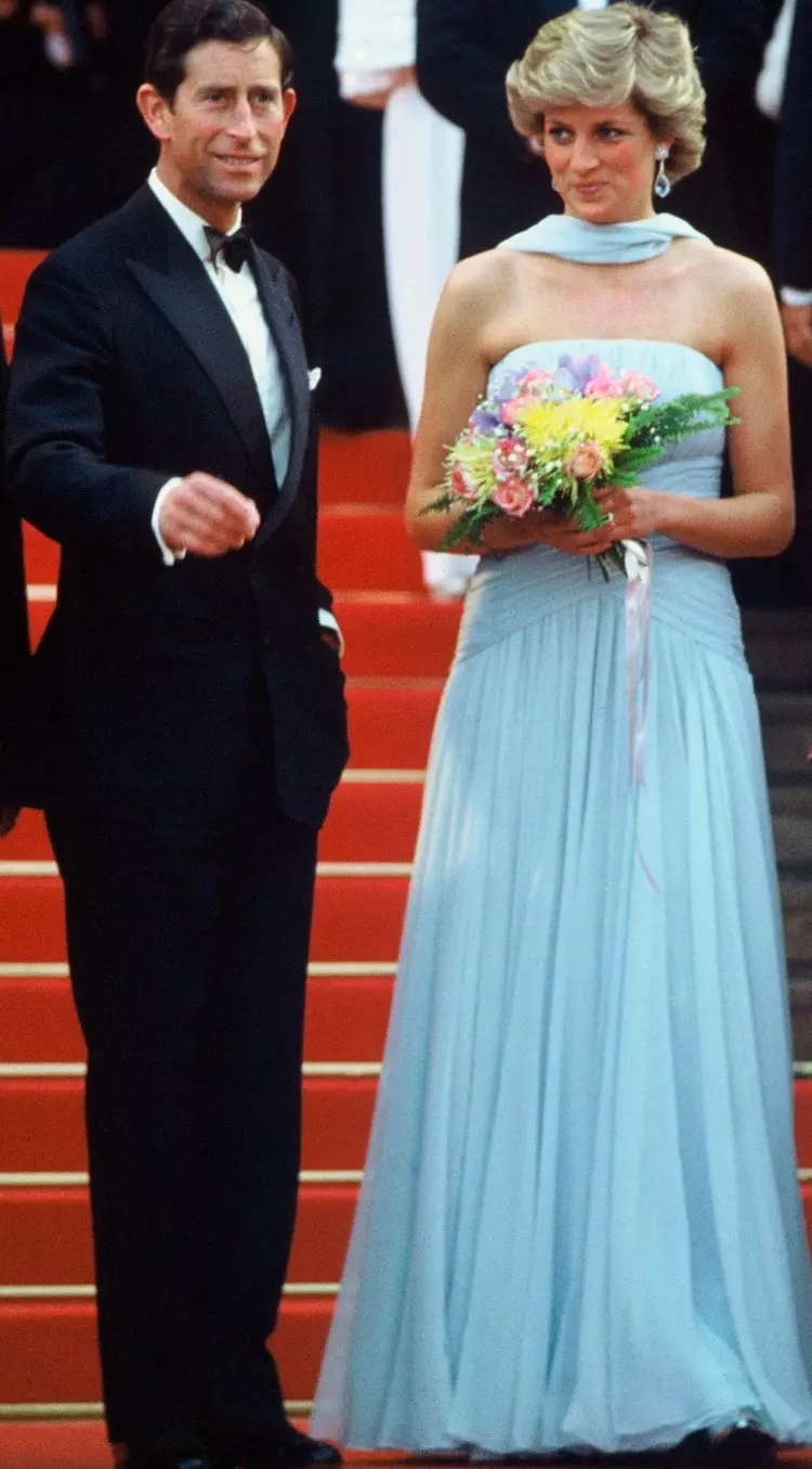 Princesha Diana dhe princi Charles Cannes Getty images