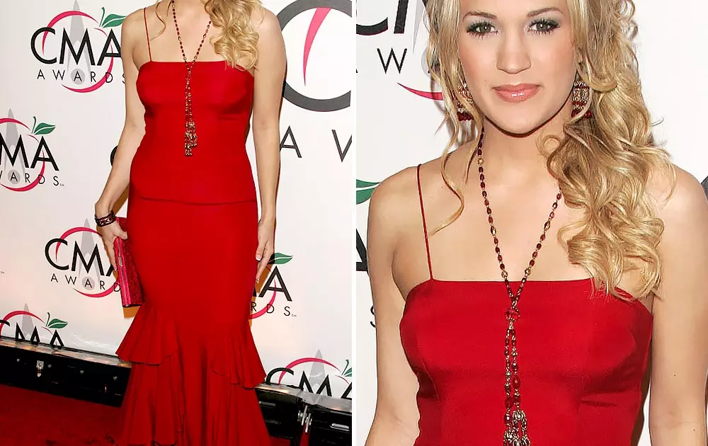 Sheba Likhau tsa Carrie Underwood's CMA Awards Red Carpet Style Evolution