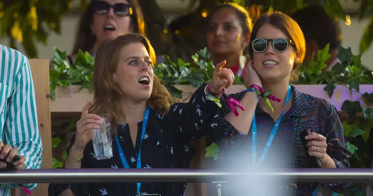 La princesa Eugenia y la princesa Beatriz bailan en el concierto de Celine Dion