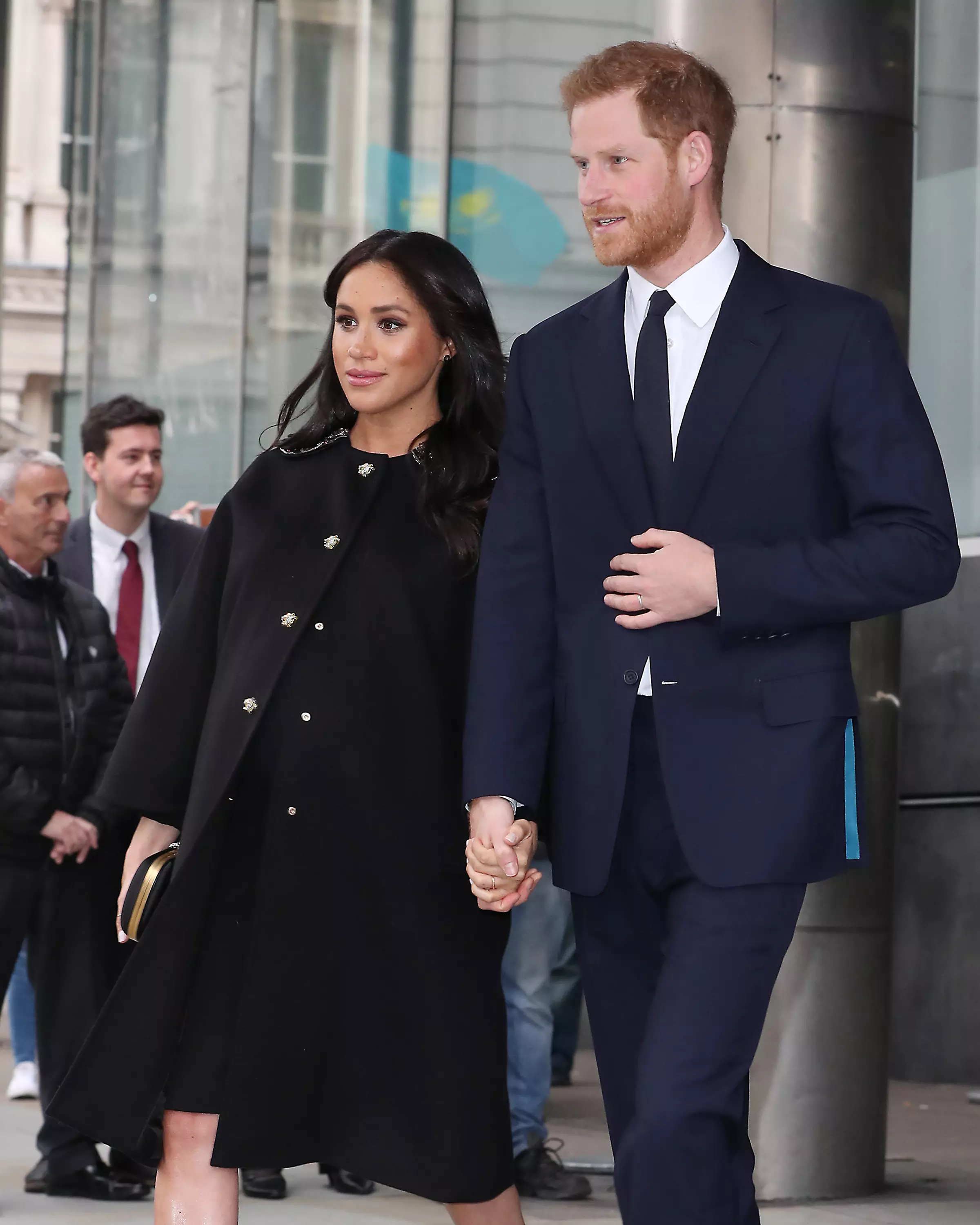 Meghan, Putri saka Sussex lan Pangeran Harry, Adipati Sussex ngunjungi New Zealand House kanggo menehi tandha buku ucapan belasungkawa atas jenenge Keluarga Kerajaan tanggal 19 Maret 2019 ing London, Inggris