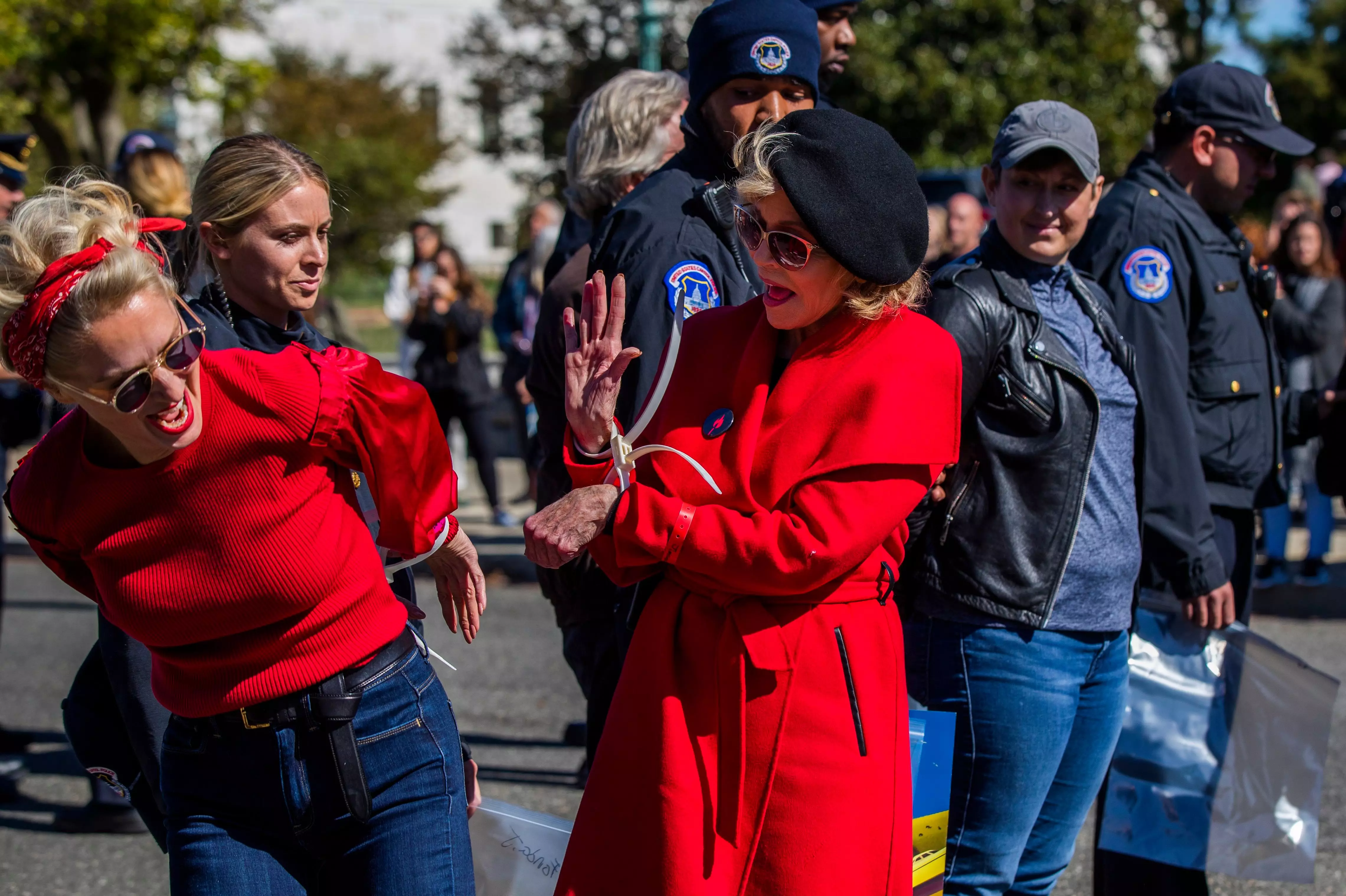 දේශගුණික විරෝධතා Fonda, Washington, USA - 18 Oct 2019