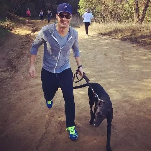 Ryan Seacrest y su perro Georgia