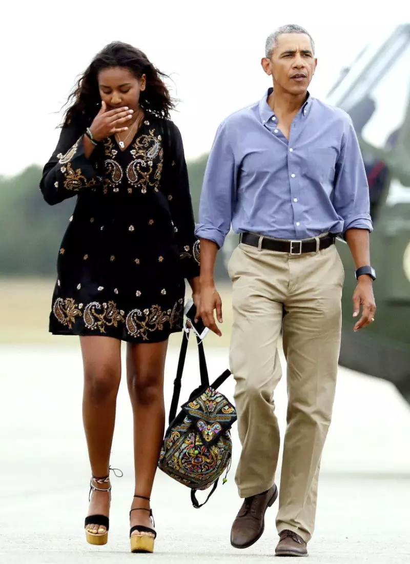 Barack Obama i rodzina wracają z wakacji, Cape Cod, USA - 21 sierpnia 2016