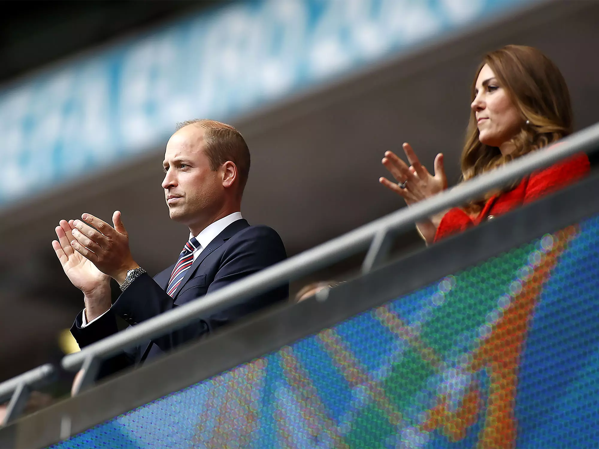 Prince William Son Prince George Twin Matching Suits A Euro 2020 Soccer Match