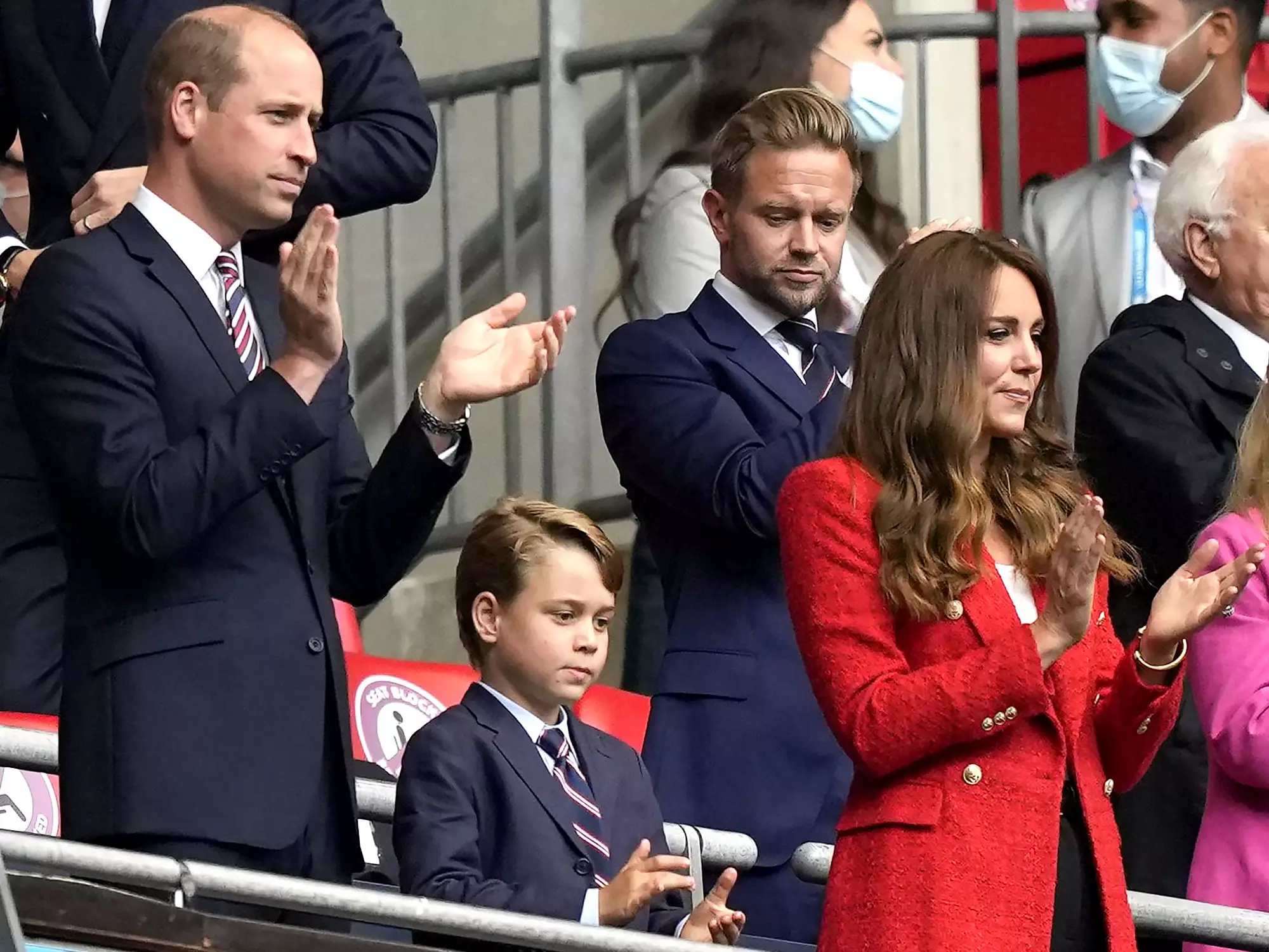 Prince William Son Prince George Twin Matching Suits A Euro 2020 Soccer Match