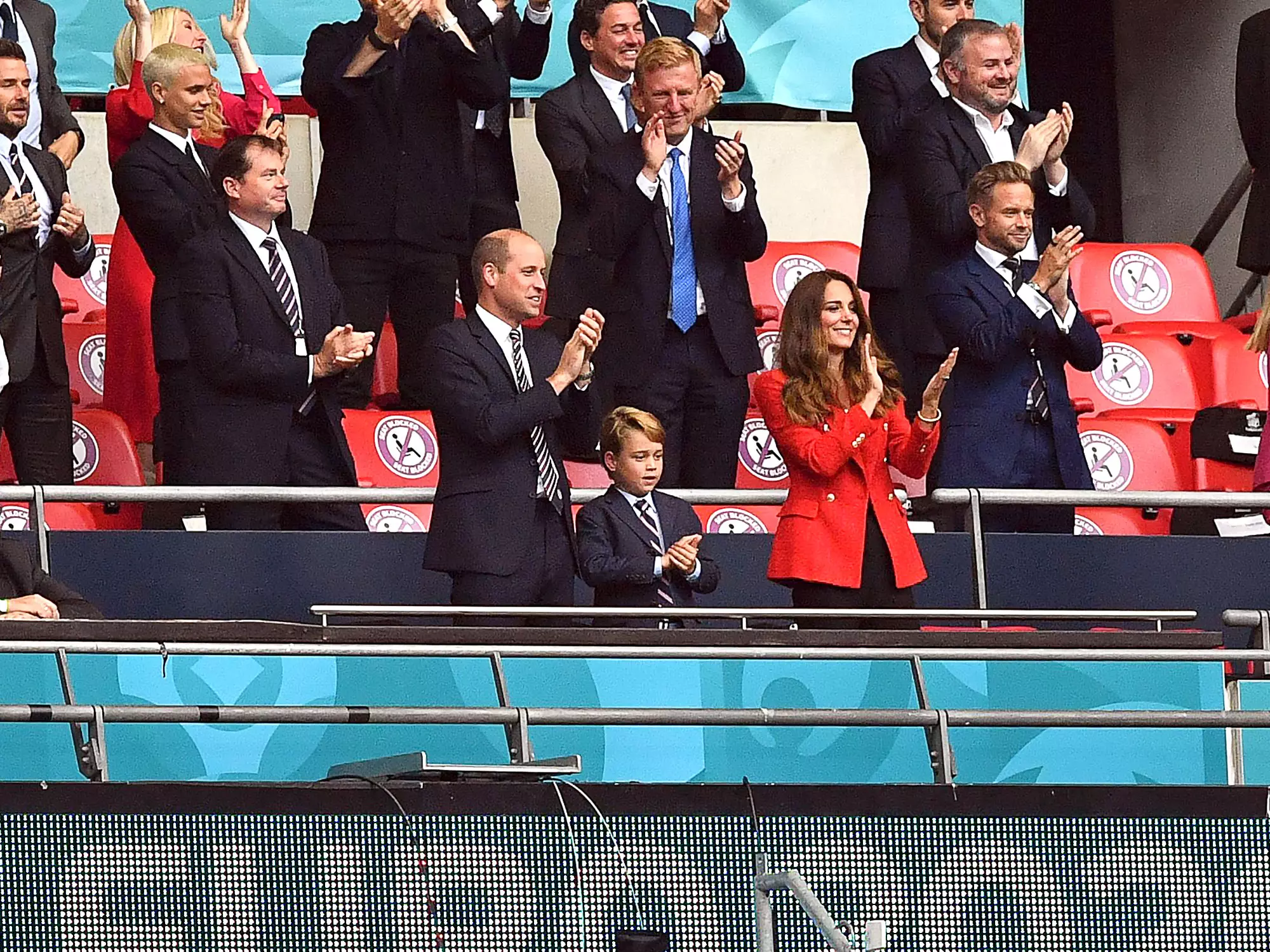 Prince William Son Prince George Twin Matching Suits A Euro 2020 Soccer Match