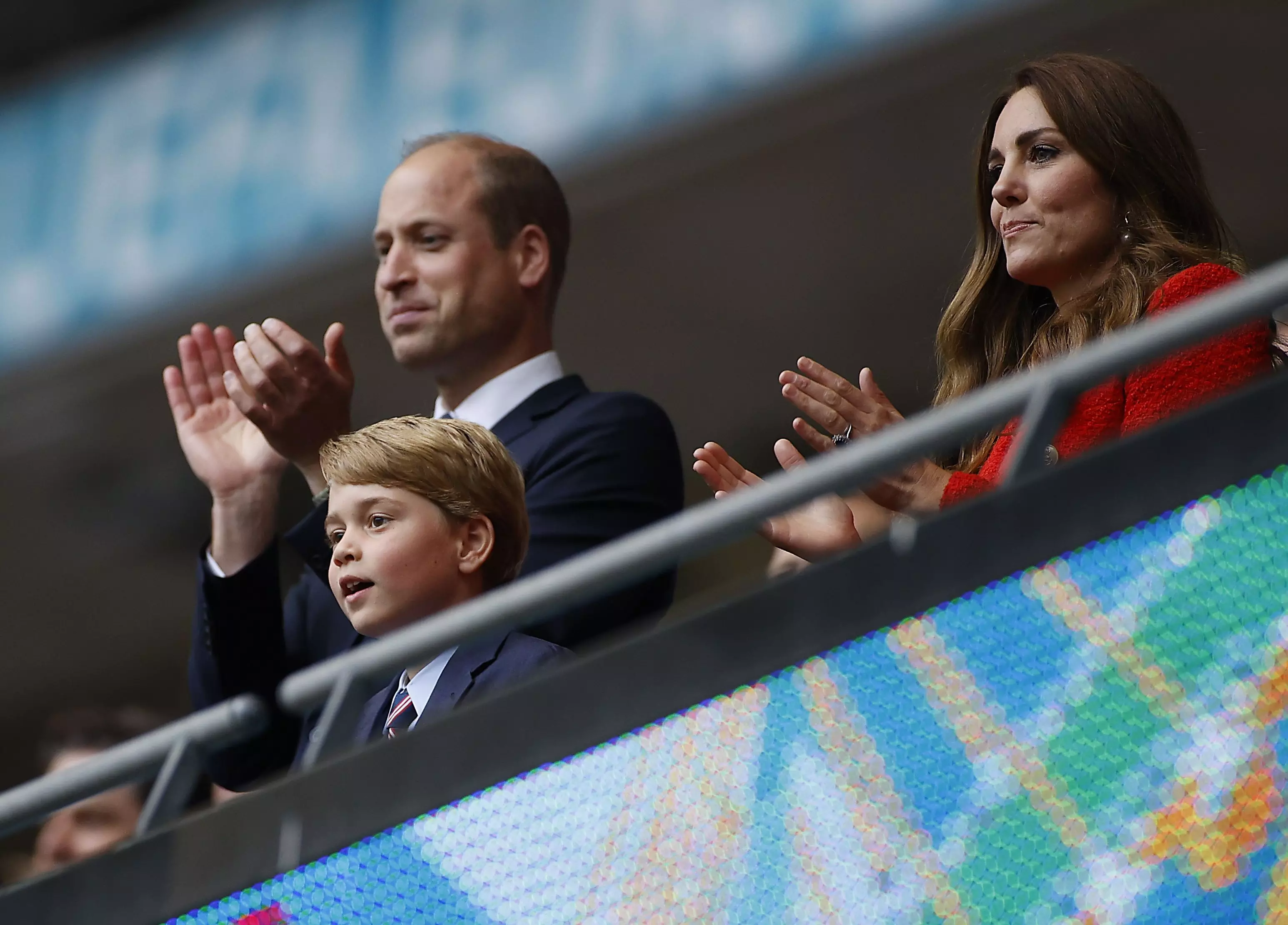 Prince William Son Prince George Twin Matching Suits A Euro 2020 Soccer Match