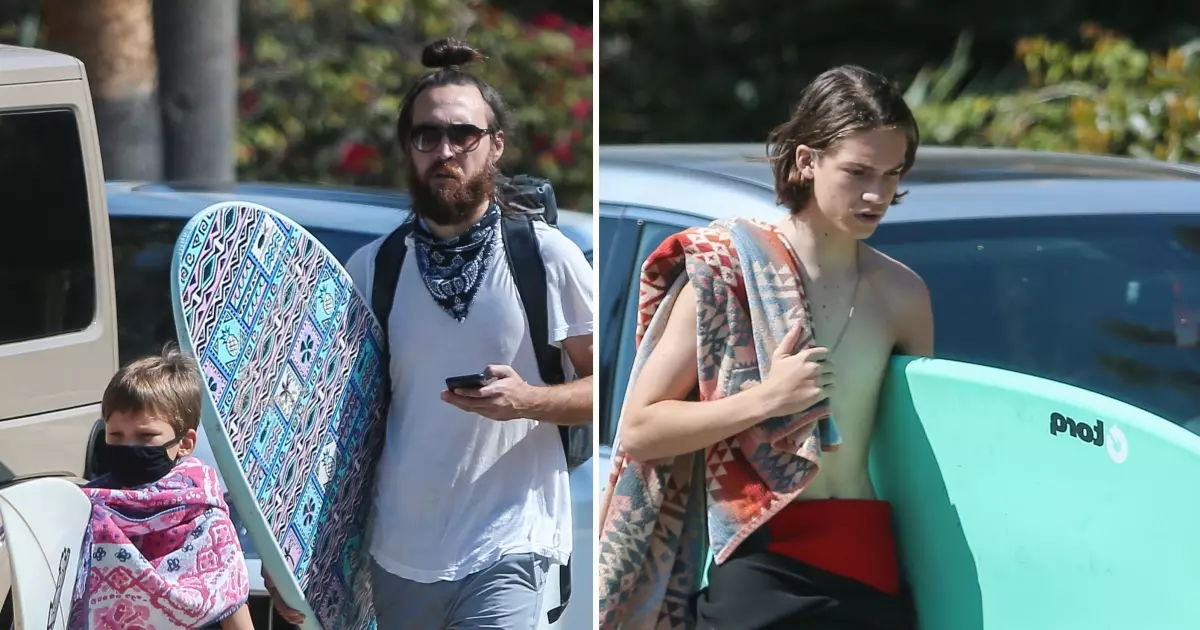 Danny Fujikawa, Sörf Yaparken Kate Hudson'ın 2 Oğluyla Bağlanıyor