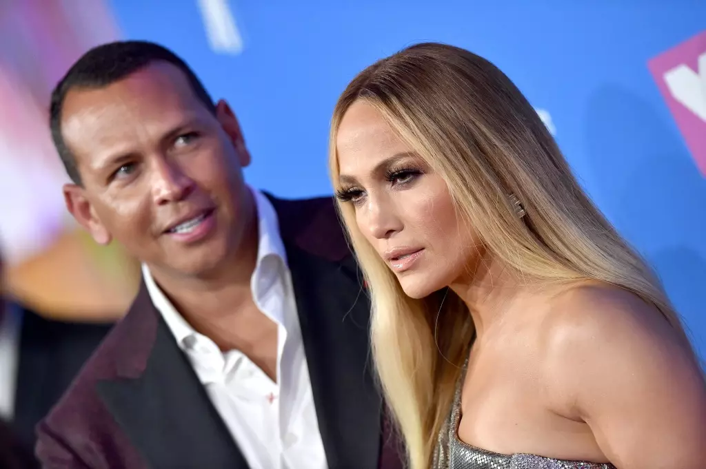 Alex Rodriguez en Jennifer Lopez